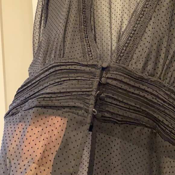 Zara | Tops | Zara Black Sheer Open Blouse | Poshmark